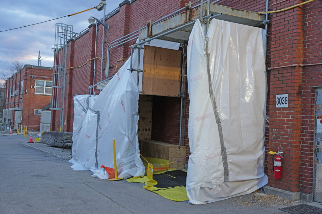 Newly constructed external corridor provides efficiencies at 3038 - UCOR