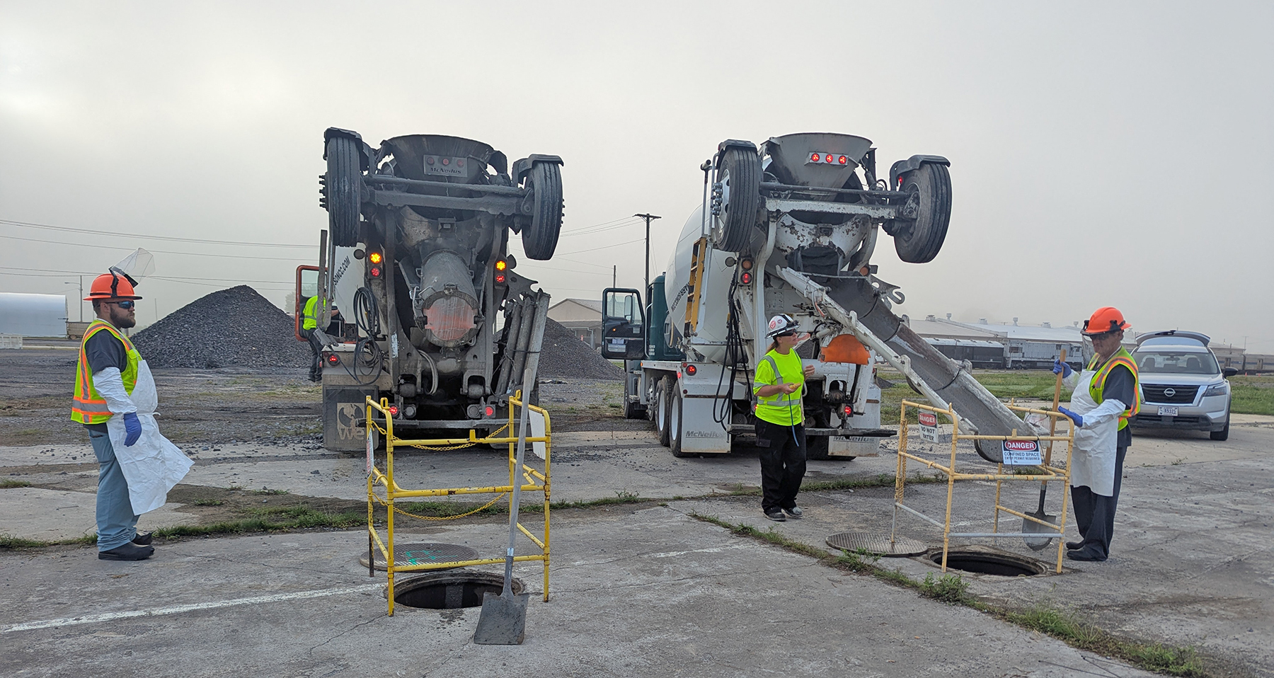 Grouting & dewatering completed on K-25 northeast ductbank vaults - UCOR